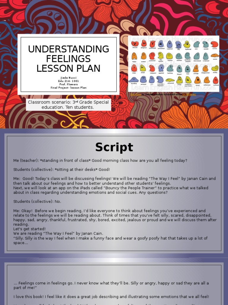 JN Understanding Feelings Lesson Plan | PDF | Feeling | Emotions