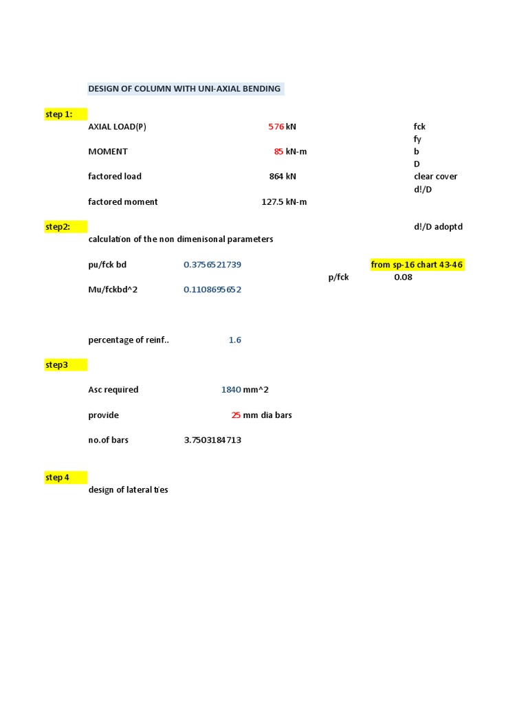 COLUMN DESIGN (Uniaxial and Bi Axial) | PDF | Building Engineering | Mechanics
