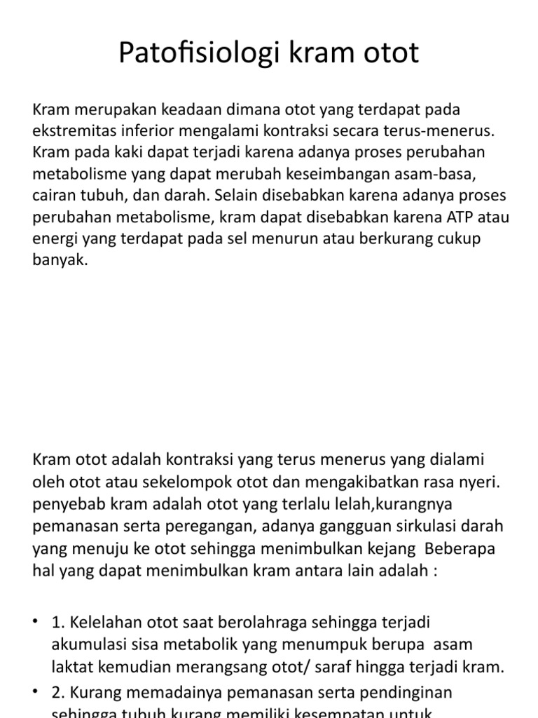 Patofisiologi Kram Otot | PDF
