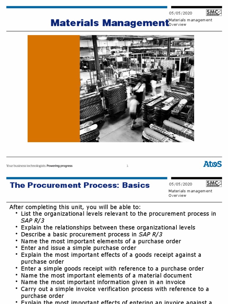 05/05/2020 Materials Management | PDF | Receipt | Procurement