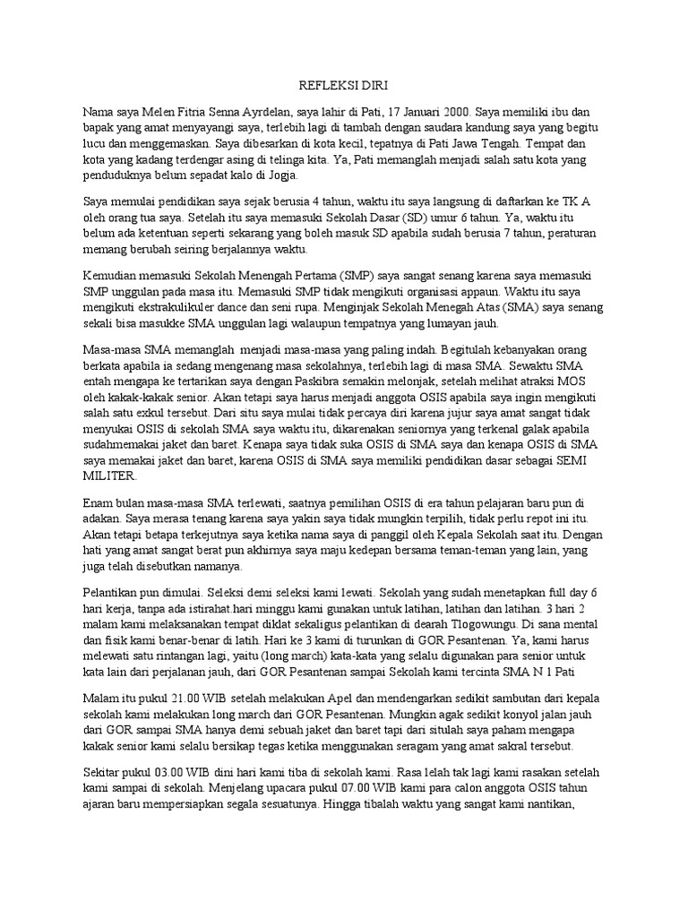 Refleksi Diri Pdf