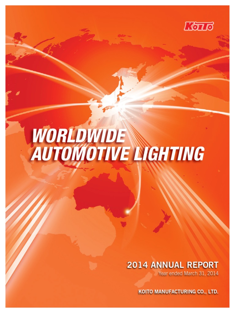 Koito Annual Report - 2014.03.31 | PDF | Headlamp | Car