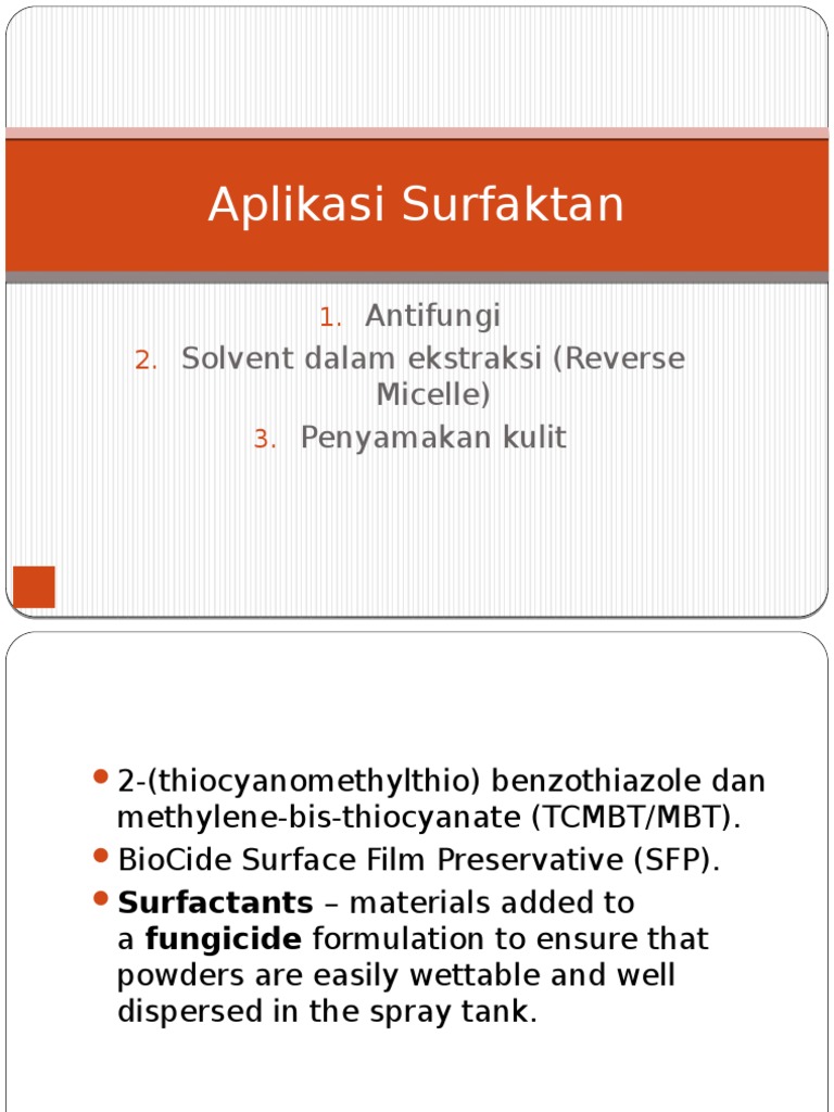 13.aplikasi Surfaktan | PDF | Surfactant | Chemical Substances