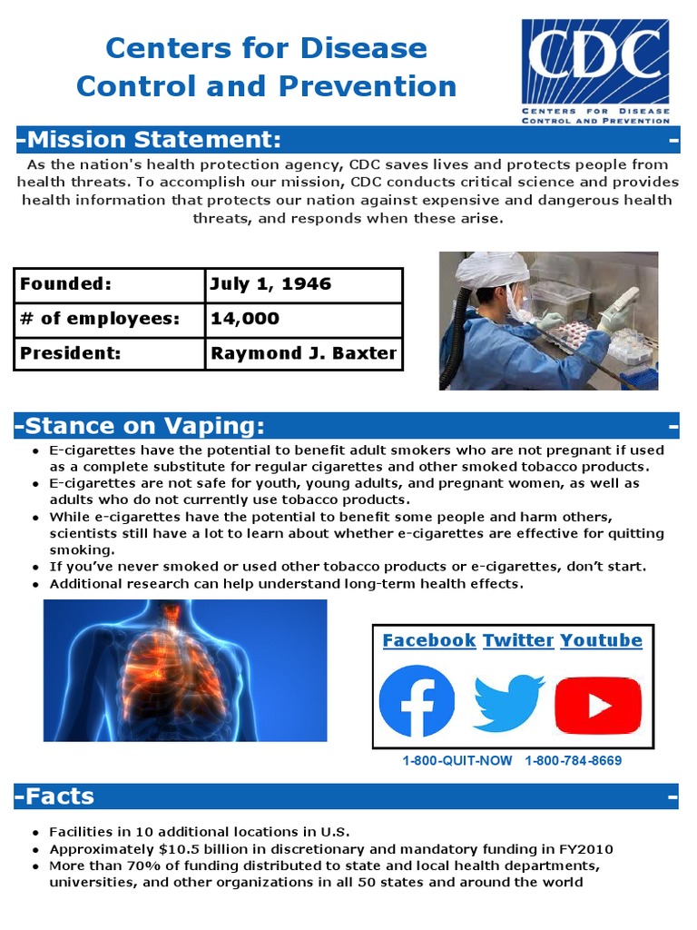 CDC's Stance on Vaping and E-Cigarettes | PDF
