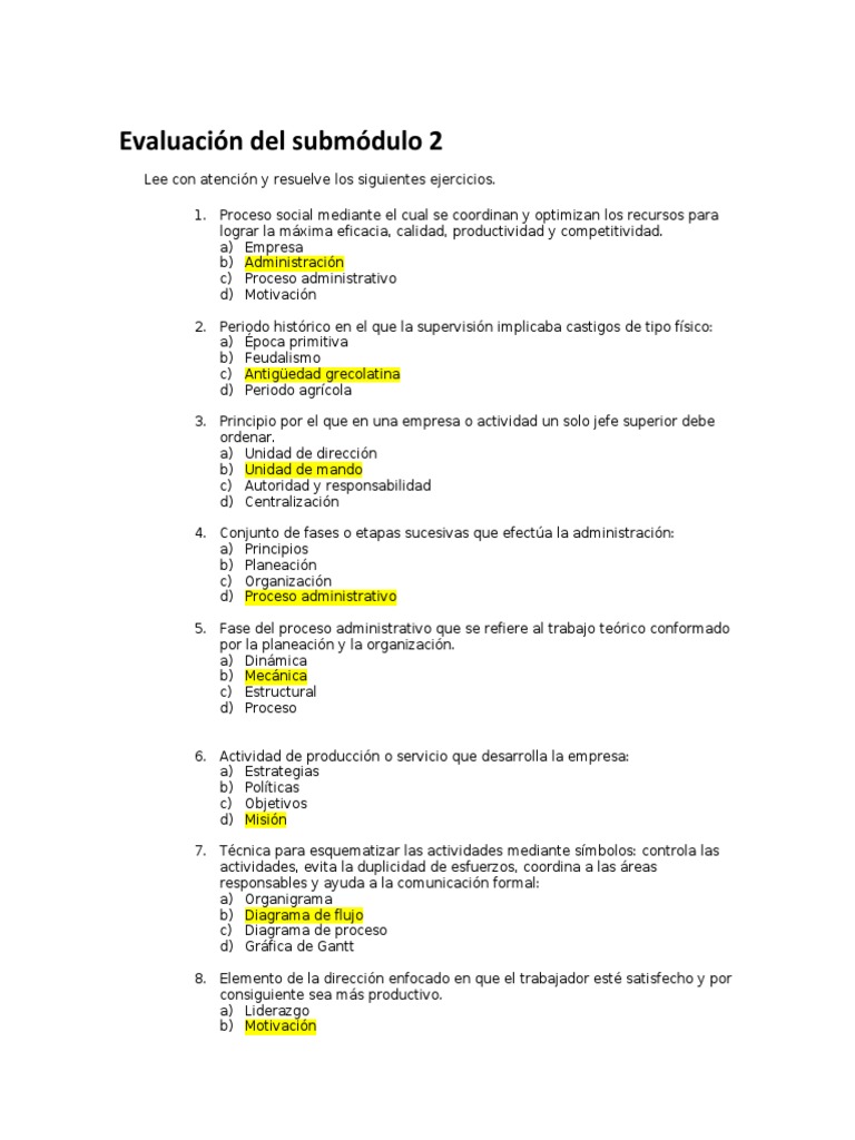 Evaluacion Del Submódulo 2 | PDF | Planificación | Economias