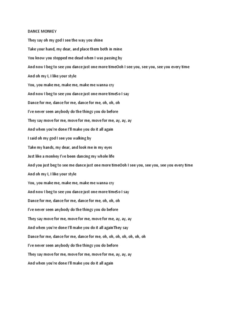 Dance Monkey | PDF
