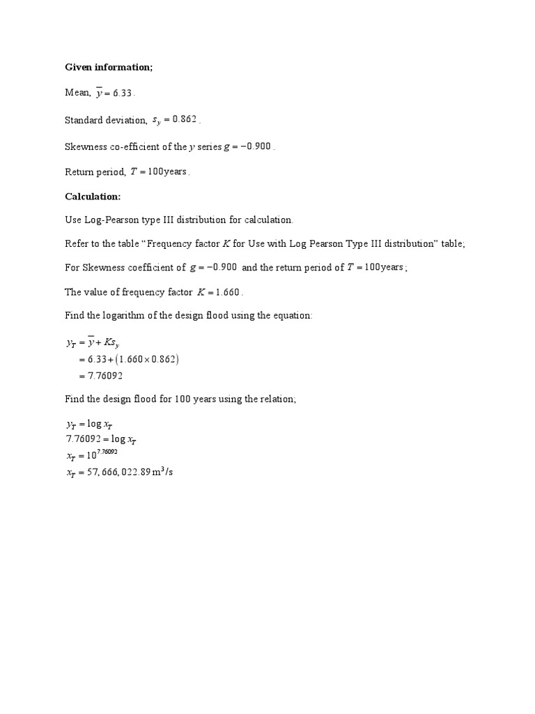 Log Pearson Type III | PDF