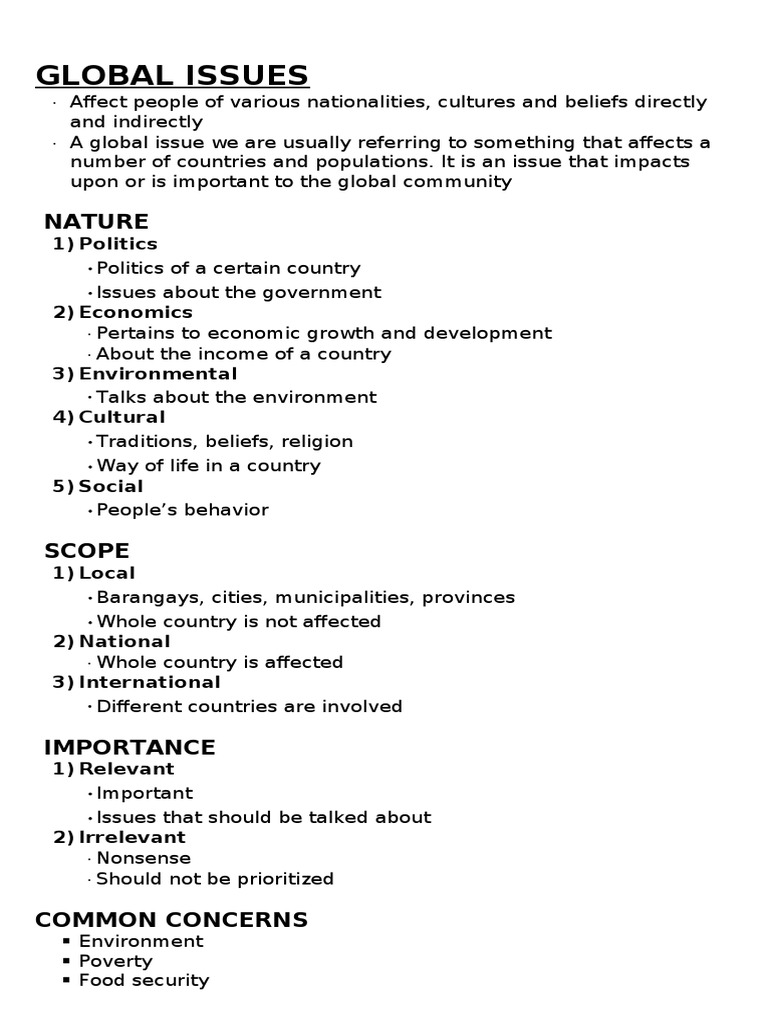 AP Contemporary Issues | PDF