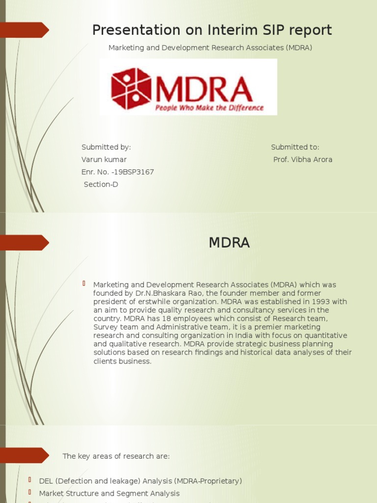 Interim Report | PDF | Marketing Research | Marketing