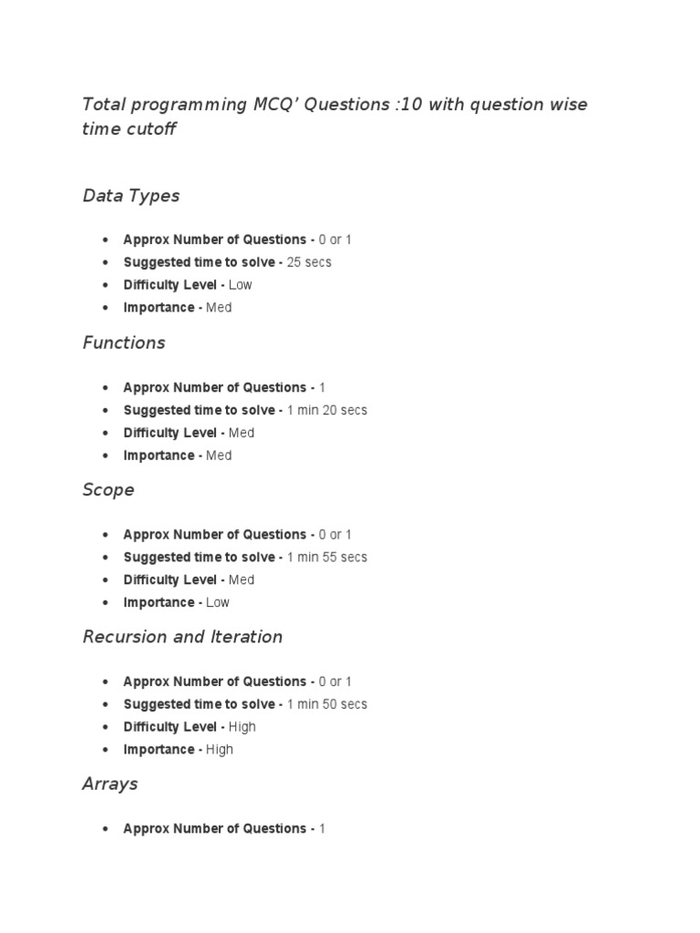 Tcs Questions | PDF | Software Development | Computer Science