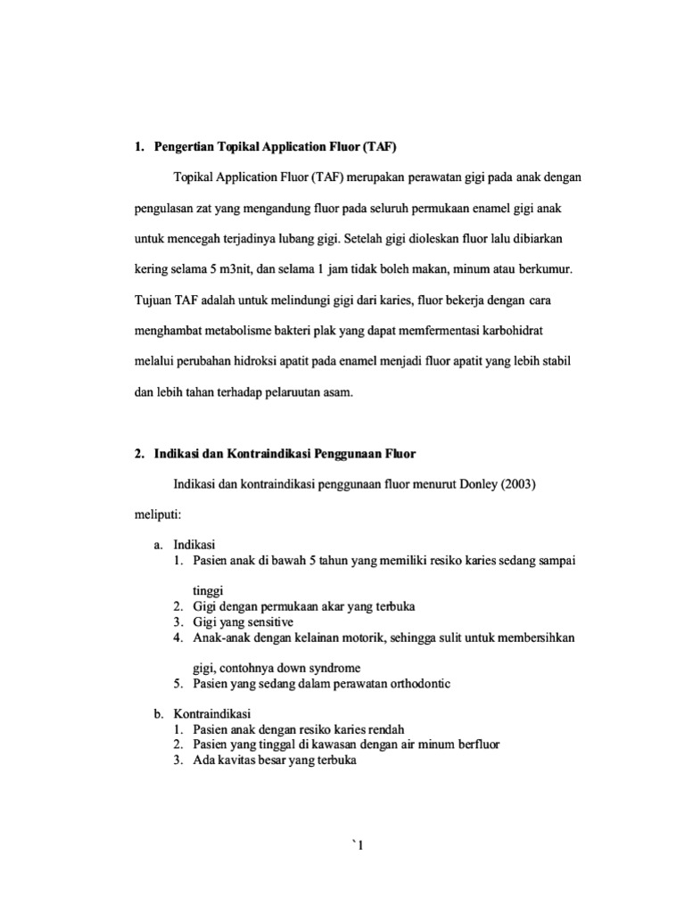 Panduan Fluor Topikal untuk Anak | PDF