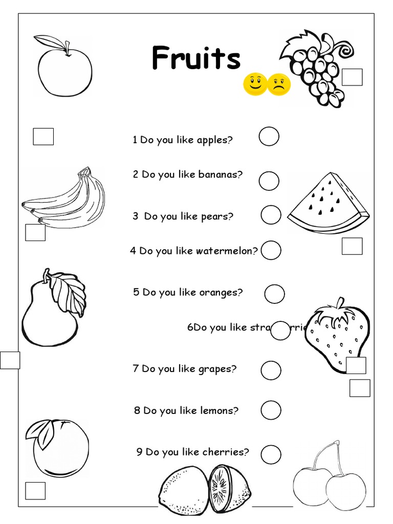 Fruits: 1 Do You Like Apples? 2 Do You Like Bananas? | PDF