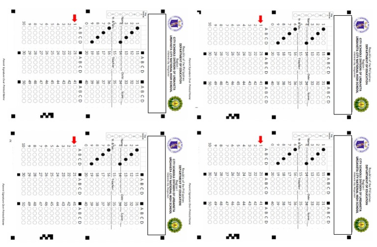 Answer Sheet ZipGrade | PDF