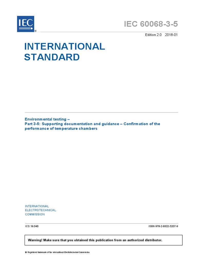 Info - Iec60068 3 5 (Ed2.0) en PDF | PDF | International ...