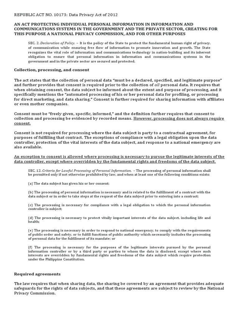 Data Privacy Act | PDF | Information Privacy | Regulatory Compliance