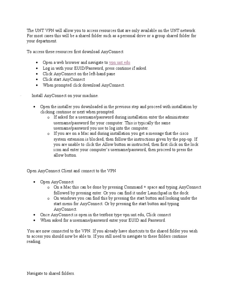 Unt VPN | PDF | Microsoft Windows | Software