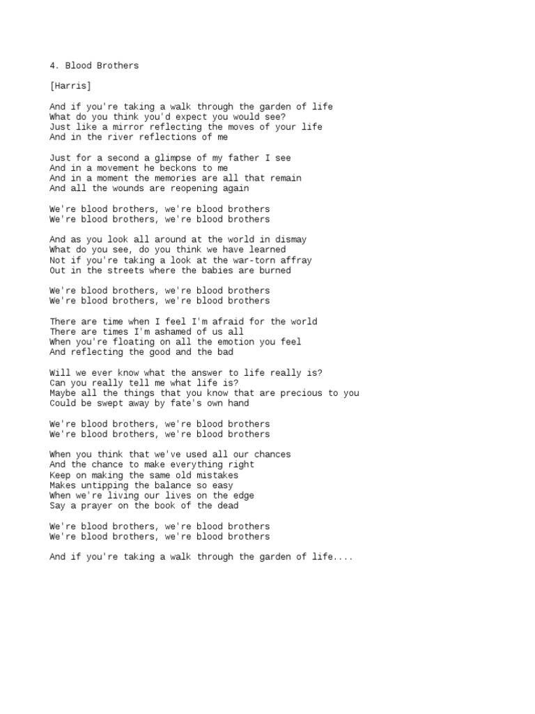 Iron Maiden - Blood Brothers | PDF