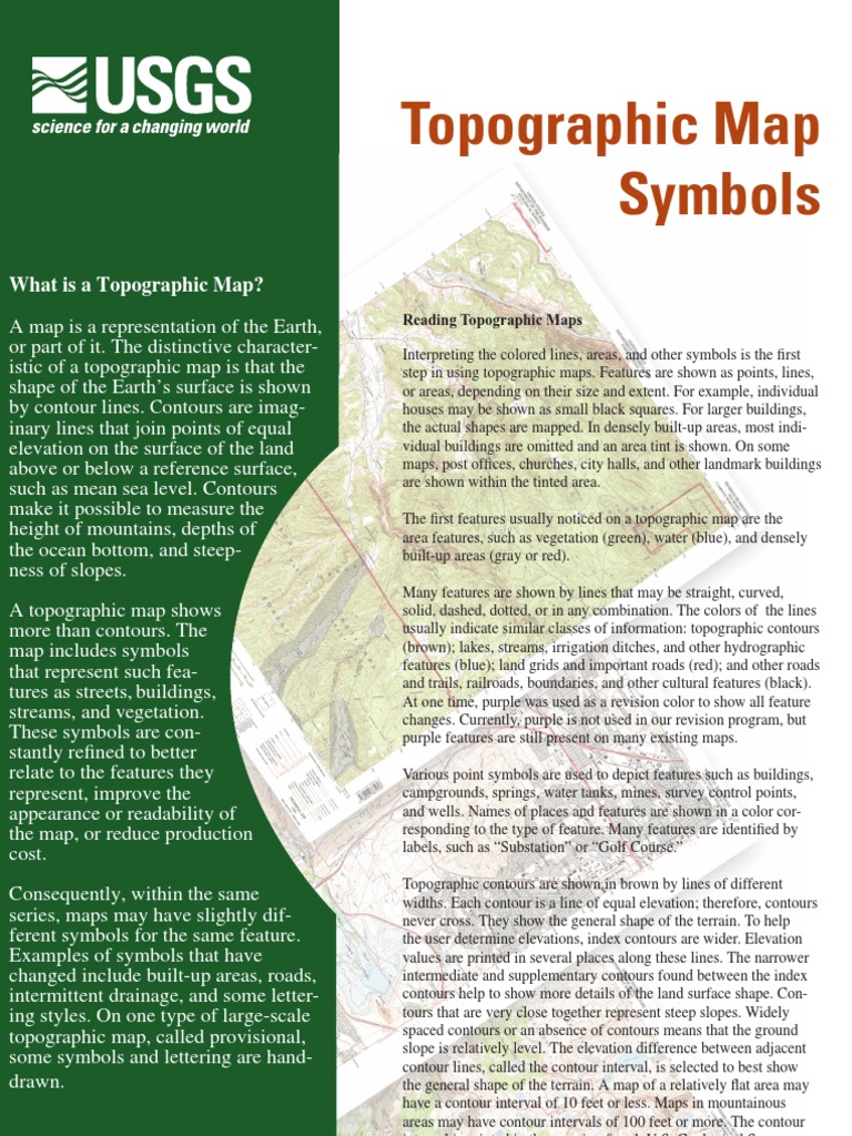 Understanding Topographic Map Symbols | PDF | Contour Line | United ...
