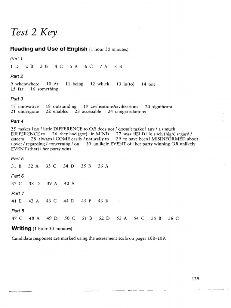 CAE 2 NEW! Key | PDF