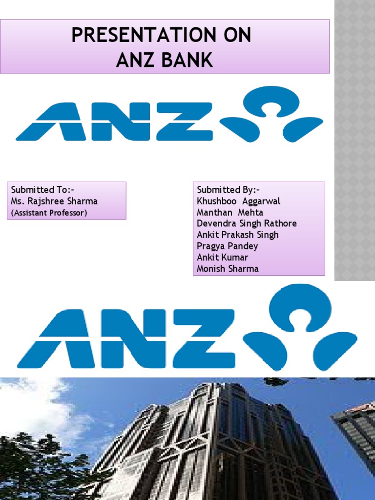 Presentation On Anz Bank | PDF | Cheque | Banks