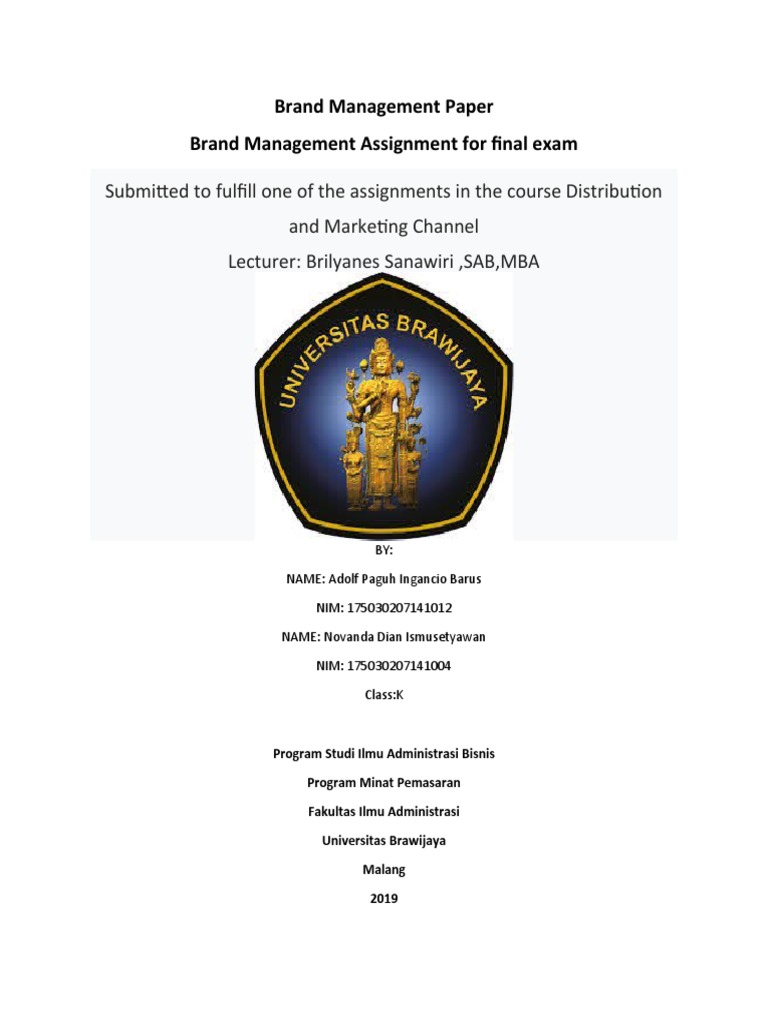 UAS Brand Management Paper | PDF | Brand | Pricing