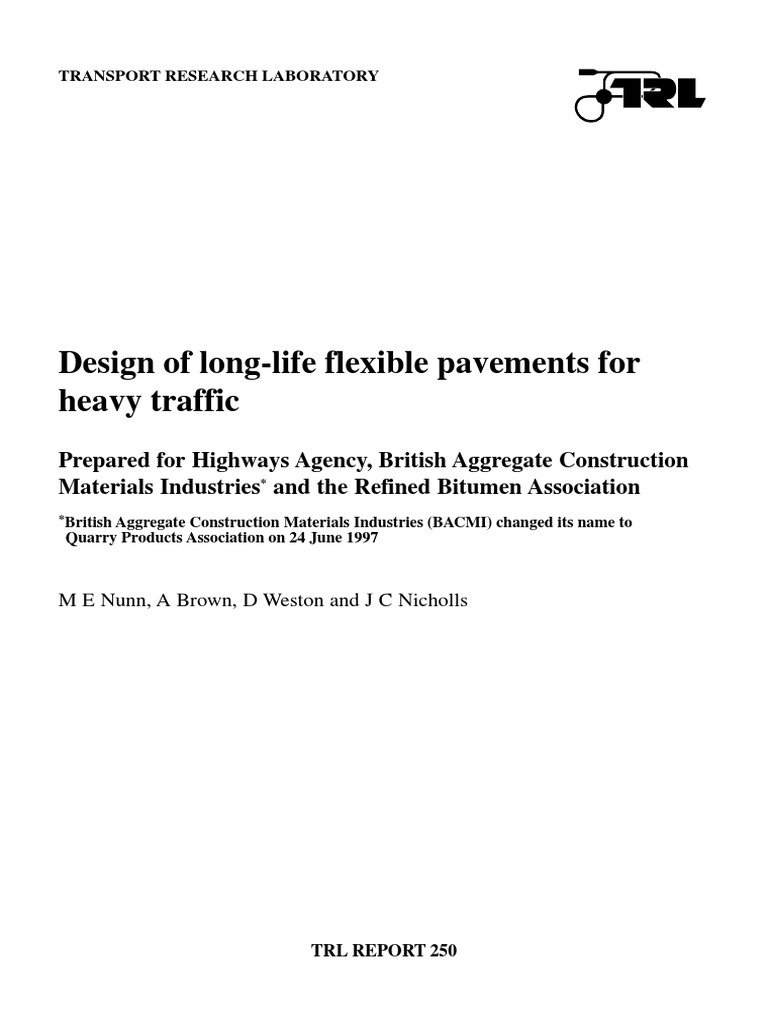 Design of Long-Life Flexible Pavements For Heavy Traffic | PDF | Road ...