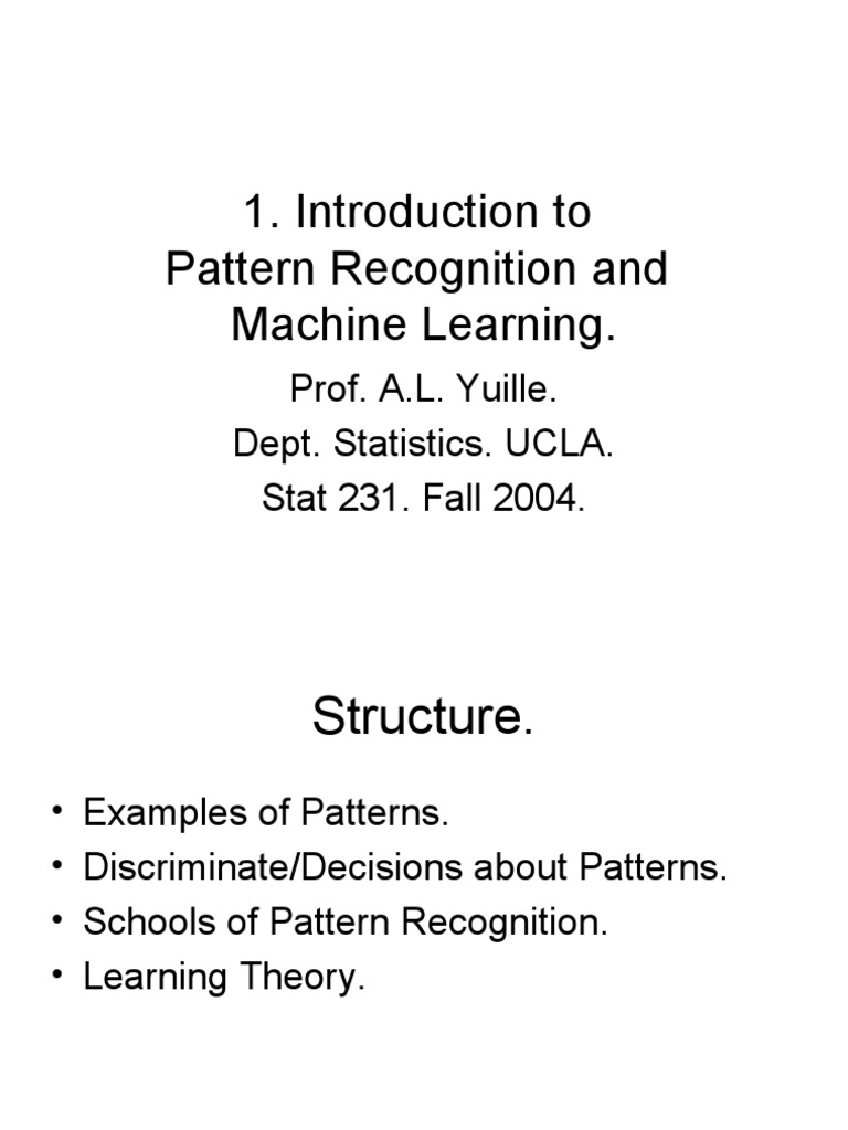 Introduction To Pattern Recognition and Machine Learning | PDF ...