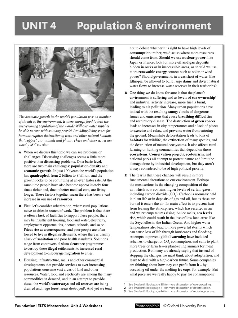 Unit 4 Population & Environment Unit 4 Population & Environment | PDF ...