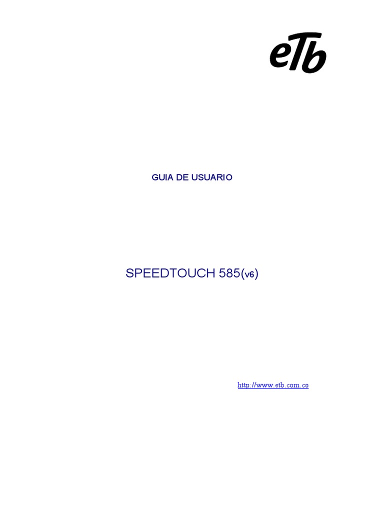 Manual de Usuario SpeedTouch WiFi PDF | PDF | Ieee 802.11 | LAN inalámbrico