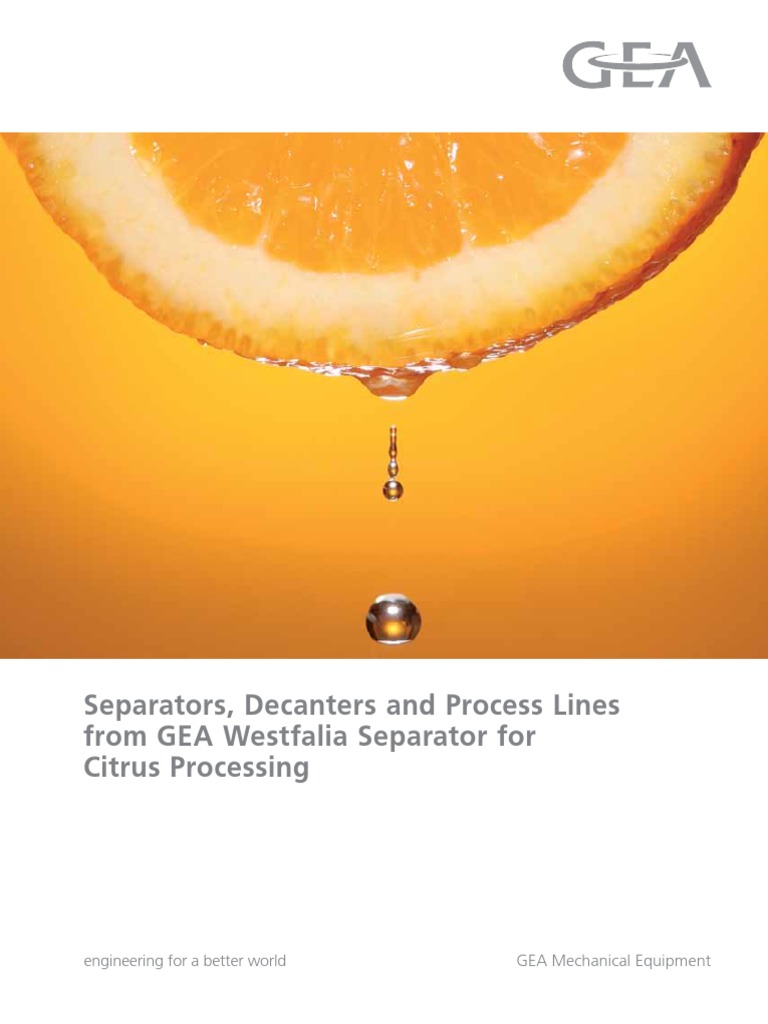 GEA WS Citrus-Brochure PDF | PDF | Orange (Fruit) | Orange Juice