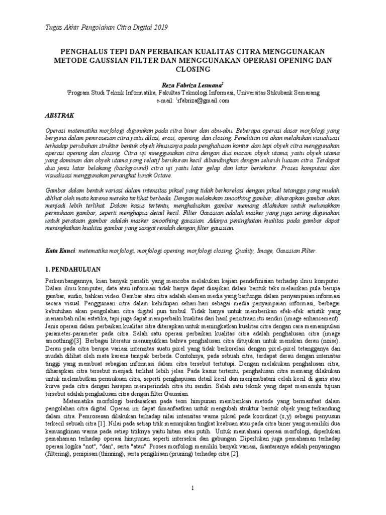 Tugas Akhir PCD (18.01.53.0094) | PDF