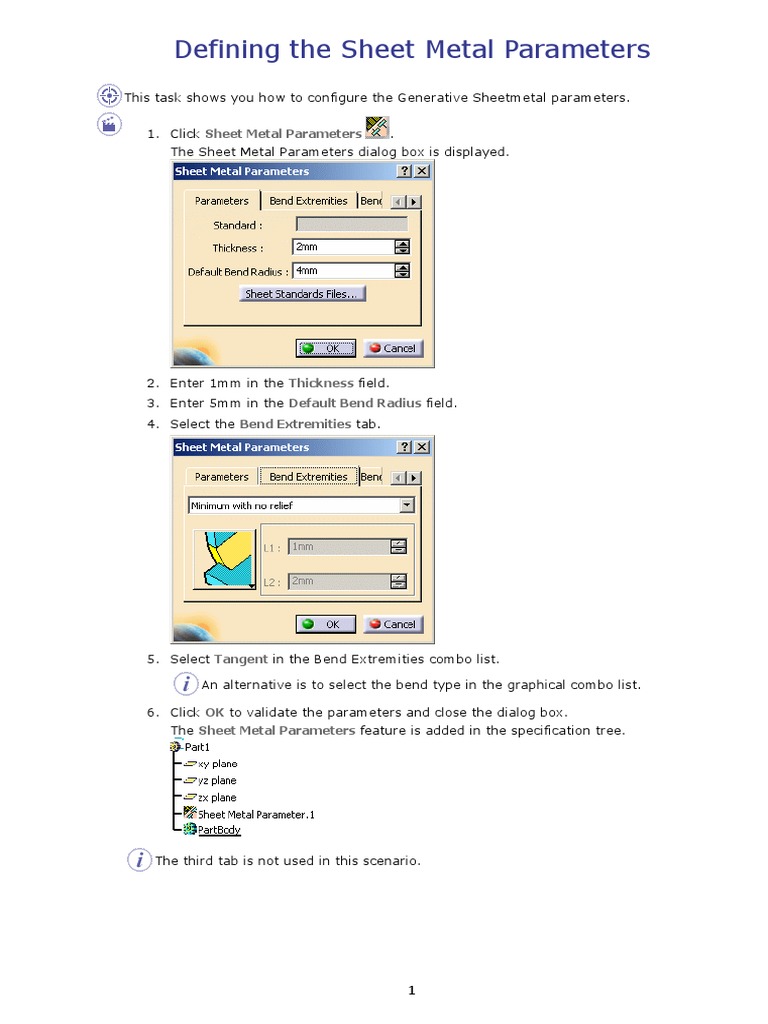Catia SHeet Metal Design | PDF | Sheet Metal | Geometry