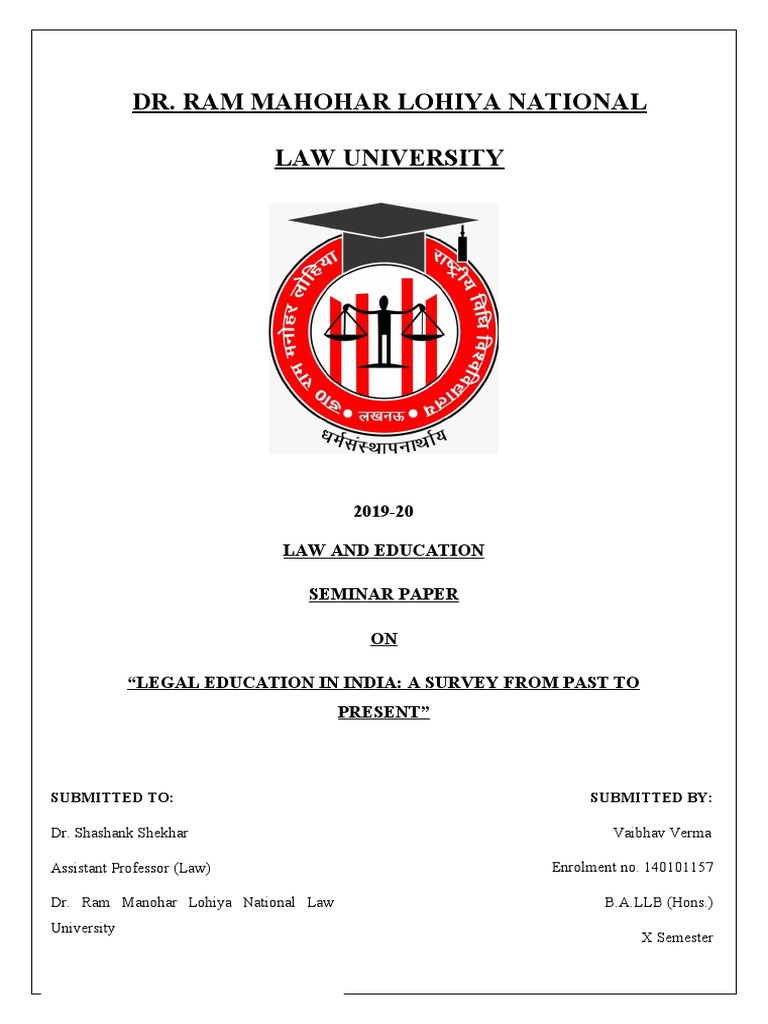 Law and Education Seminar Paper | PDF | Legal Education | Law School