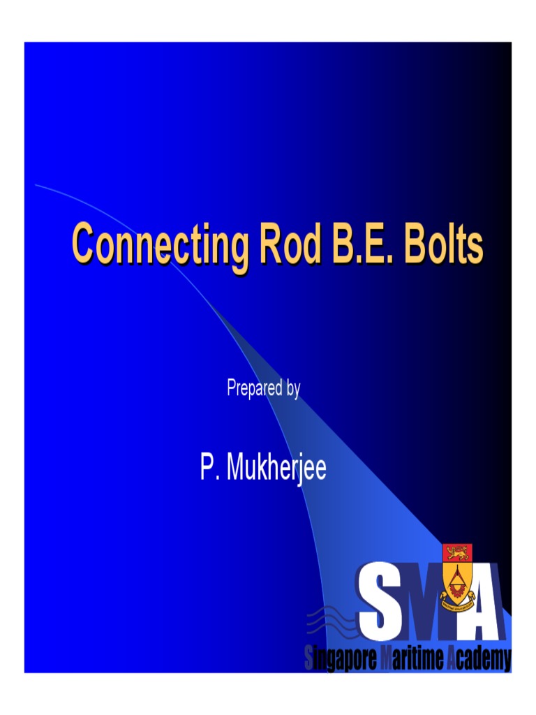 Con Rod Bolt | PDF | Fatigue (Material) | Screw