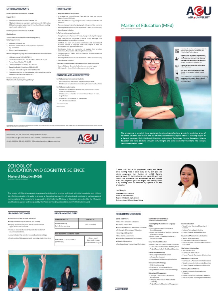Master of Education Program Details | PDF | Educational Technology ...