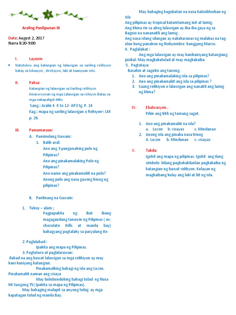 LP AP3 1st Katangian Physical | PDF