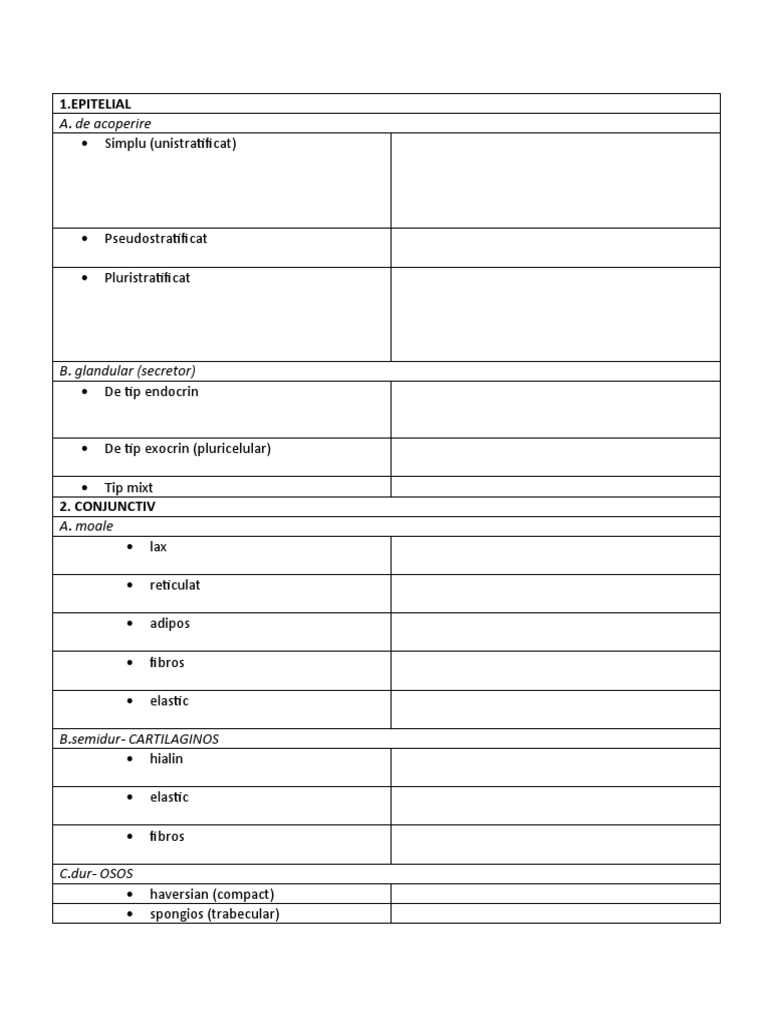 Tabel Tesuturi | PDF