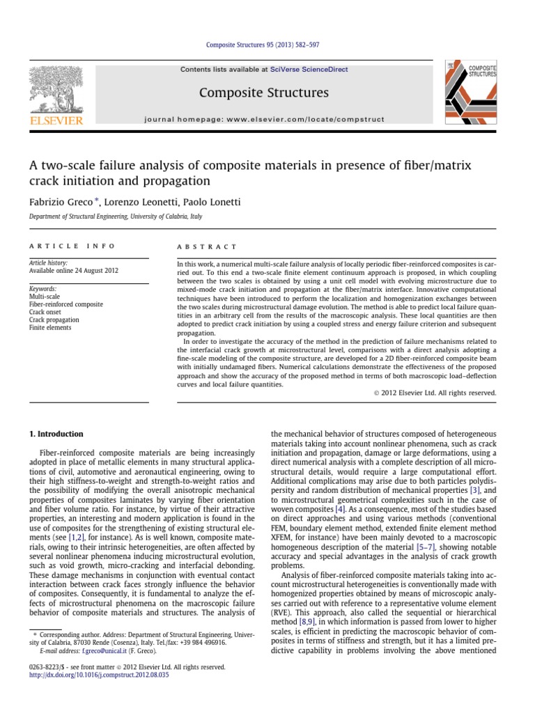 Composite Structures: Fabrizio Greco, Lorenzo Leonetti, Paolo Lonetti | PDF | Fracture Mechanics ...