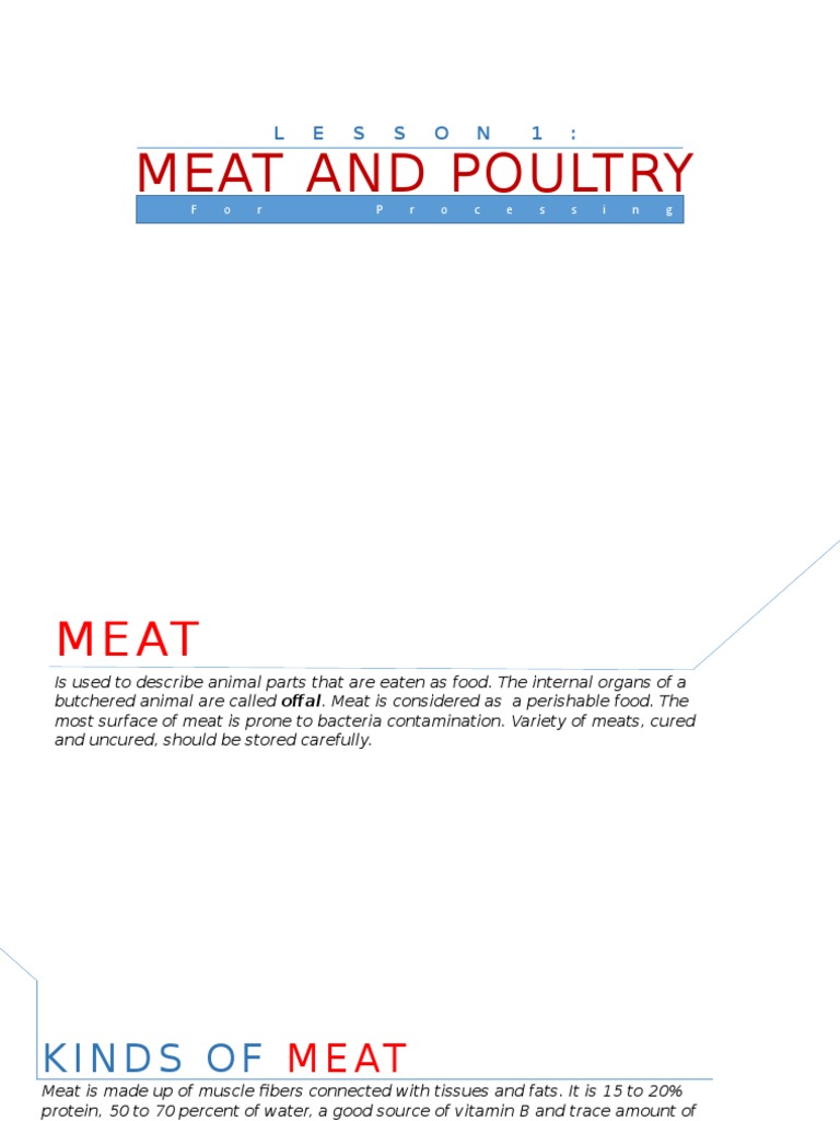 Meat and Poultry Processing Guide | PDF | Curing (Food Preservation) | Meat