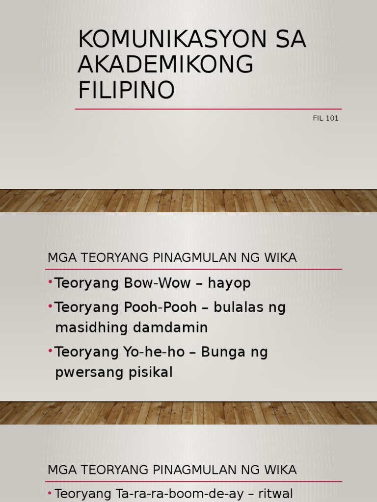 KSAF - Teorya, Antas, Tungkulin NG Wika | PDF