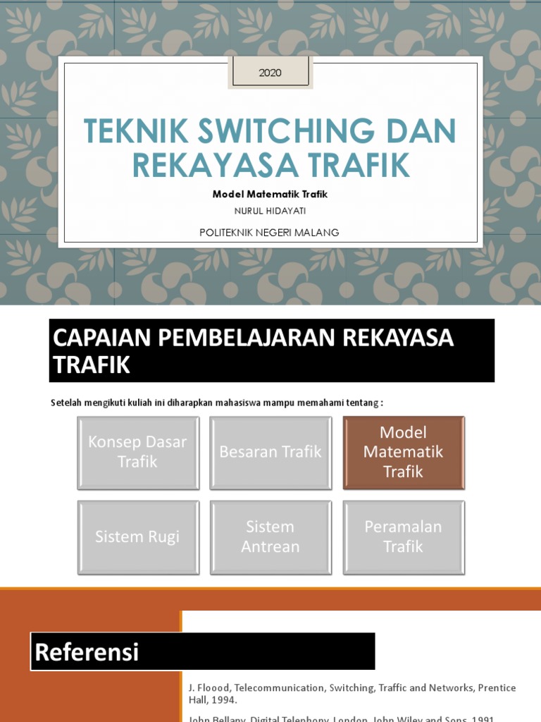 Rekayasa Trafik 2 - Model Matematik Trafik | PDF