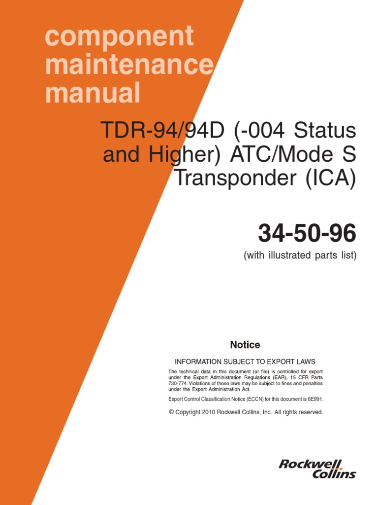 TDR-94 P1 | PDF | Transponder (Aeronautics) | Computing