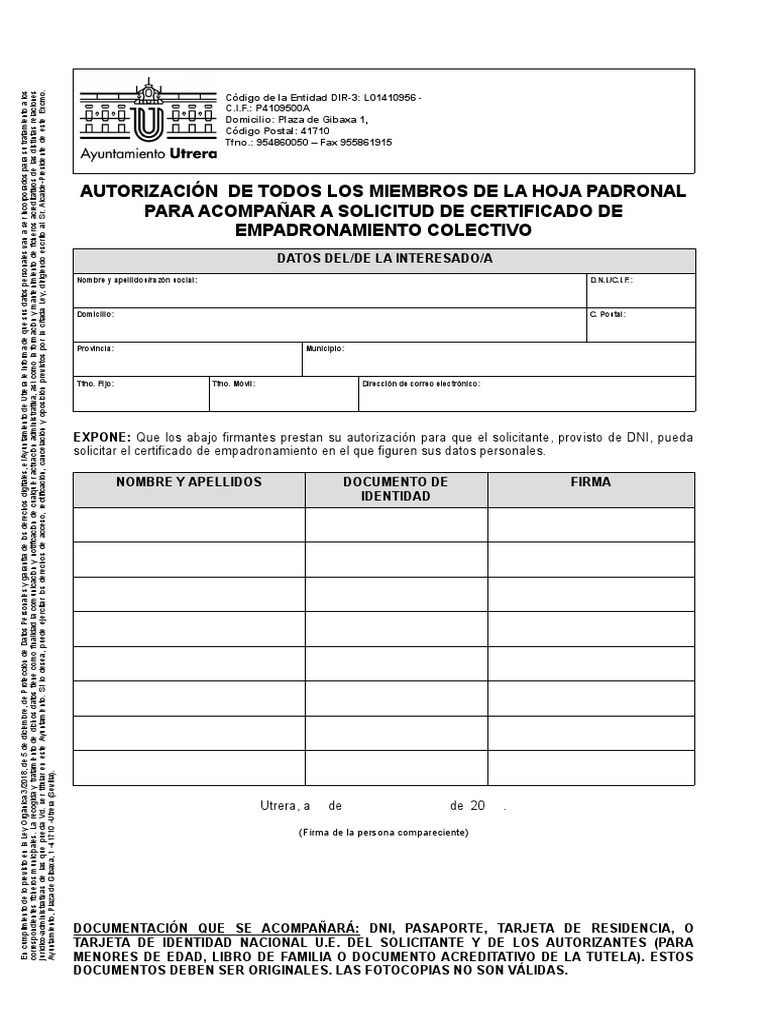 Autorizacion Certificado Colectivo | PDF | Gobierno y personalidad | Información del gobierno