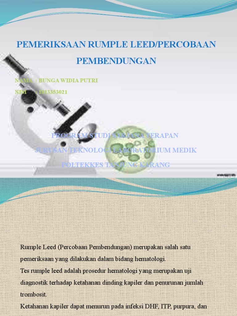 Pemeriksaan Rumple Leed | PDF