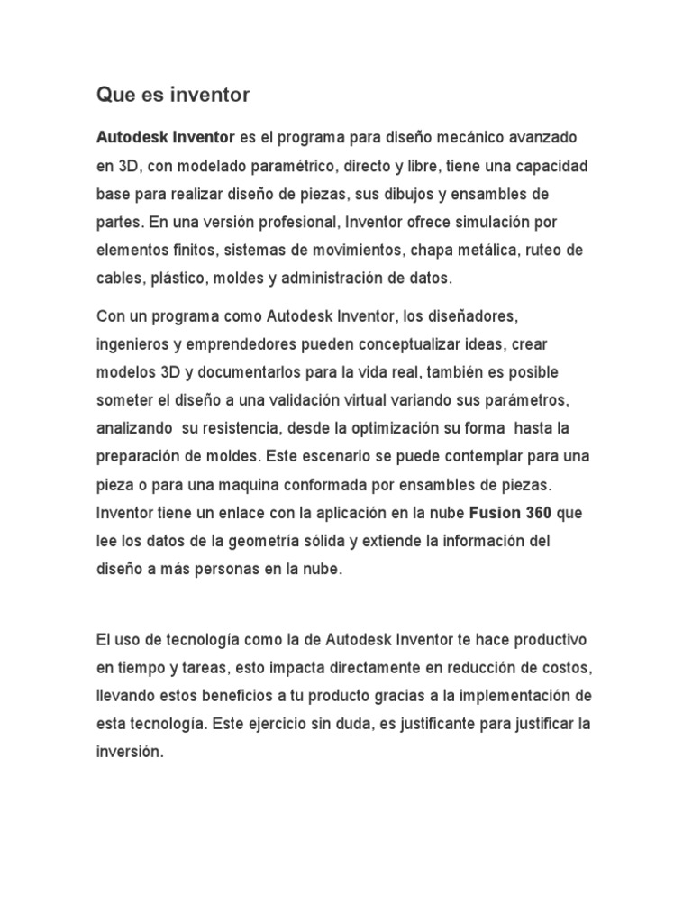 Que Es Inventor | PDF | Diseño | Informática
