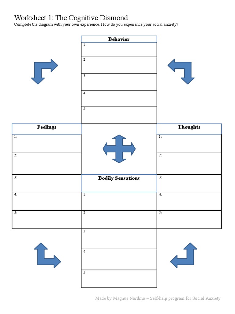 Social Anxiety Worksheets | PDF | Social Anxiety | Anxiety