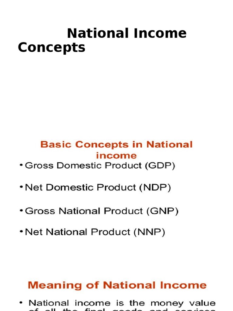 National Income Concepts Explained | PDF