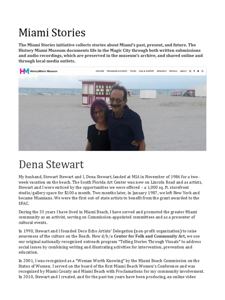 History of Miami Museum Story | PDF | Miami