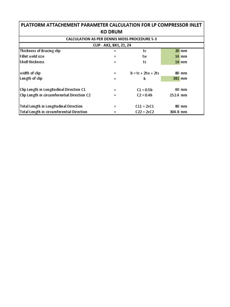 Platform Attachment Clip Calculation | PDF