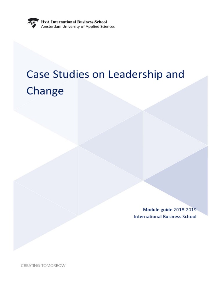 Case Studies in Leadership & Change | PDF | Leadership | Cognition